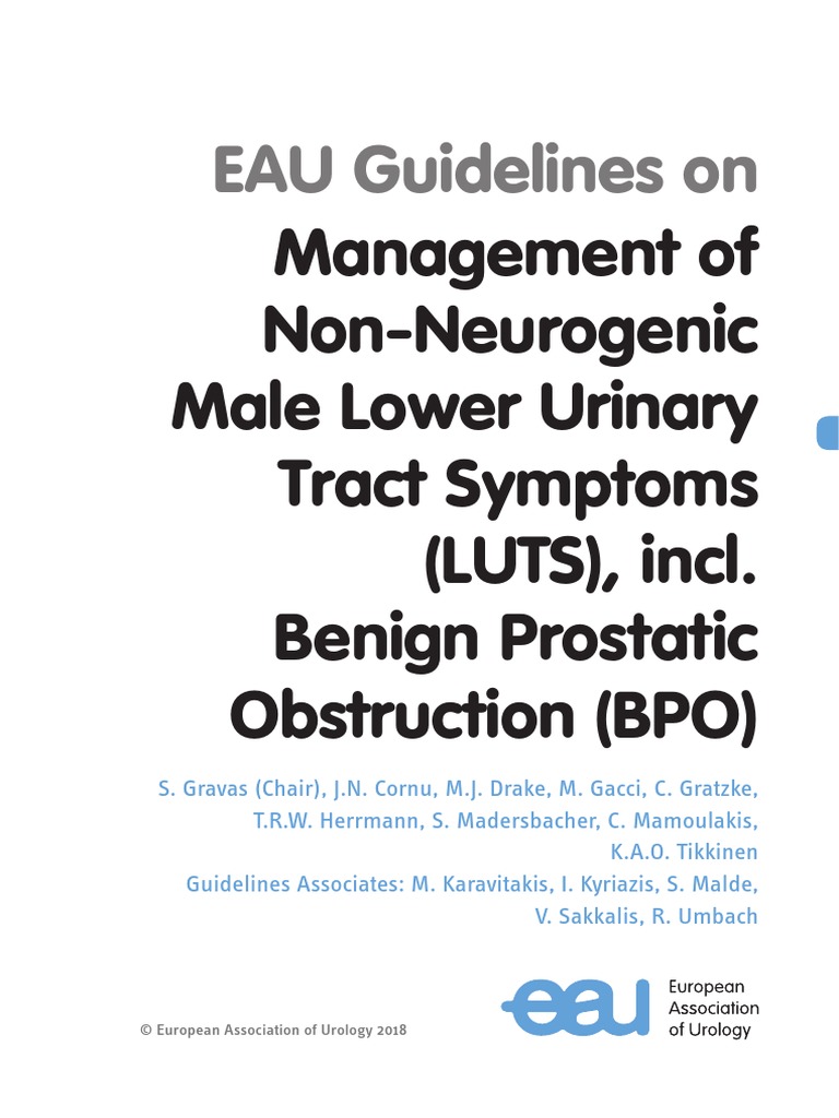 EAU Guidelines On The Management of Non Neurogenic Male LUTS 2018 Large ...