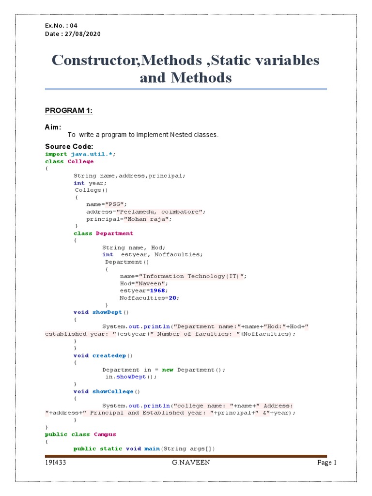 Methods Java Assignment Pdf Models Of Computation Java Programming Language