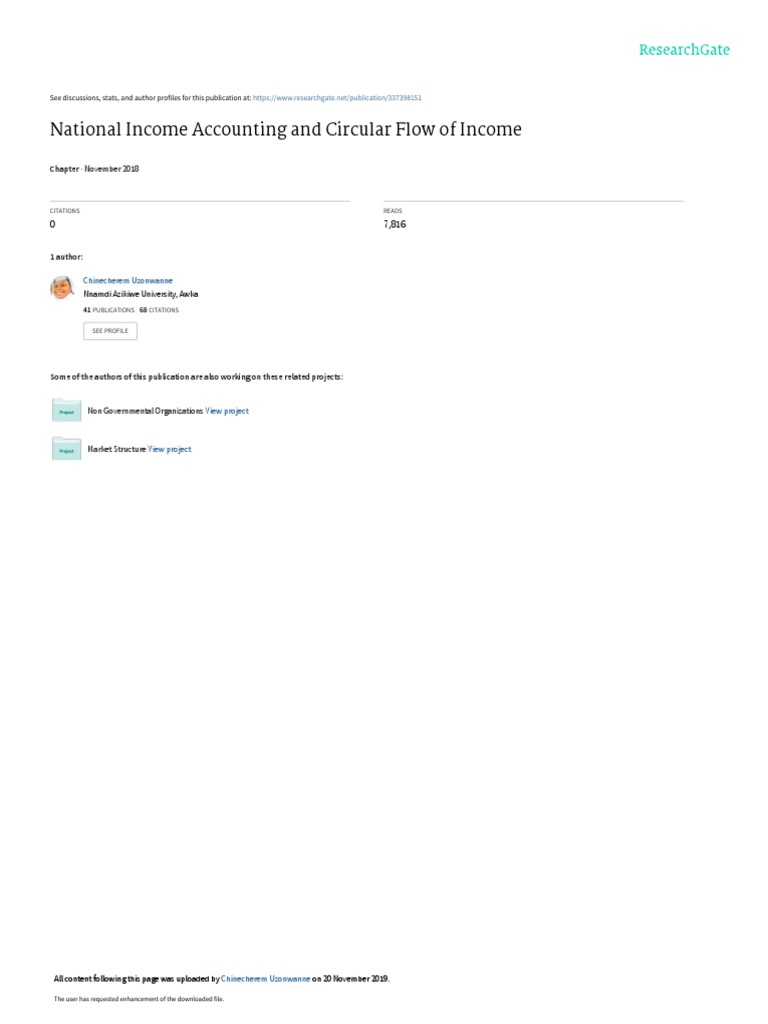 An Introduction to National Income Accounting and the Circular Flow of ...