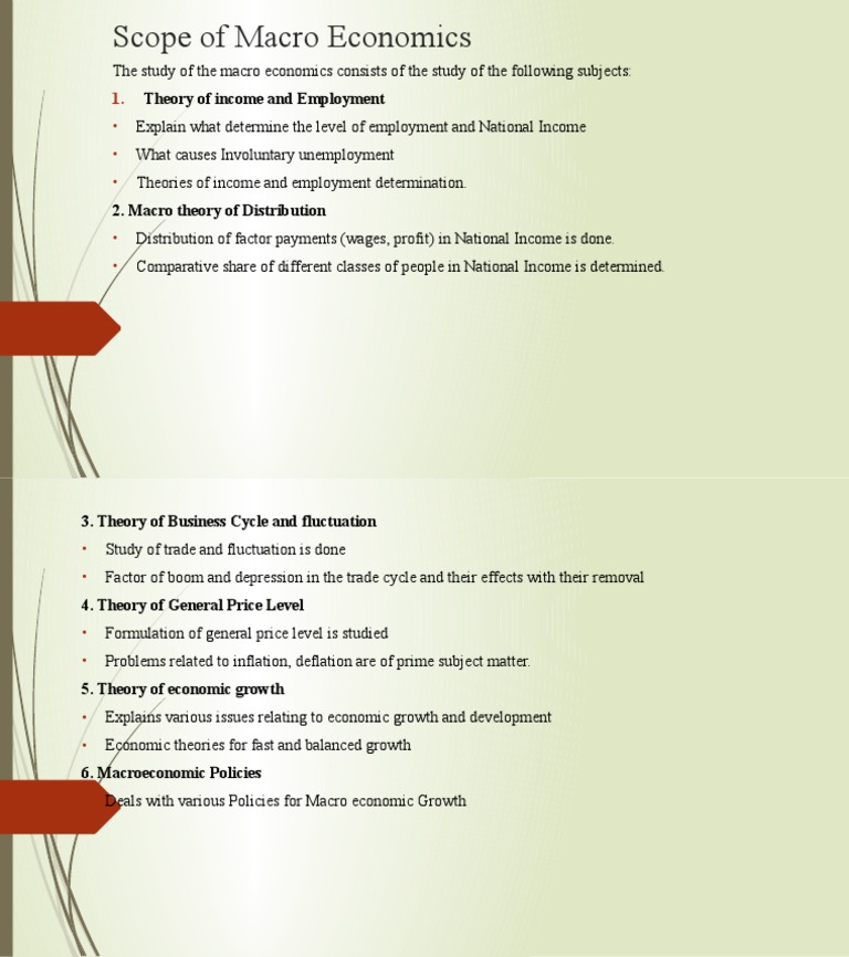 Scope of Macro Economics: Theory of Income and Employment | PDF