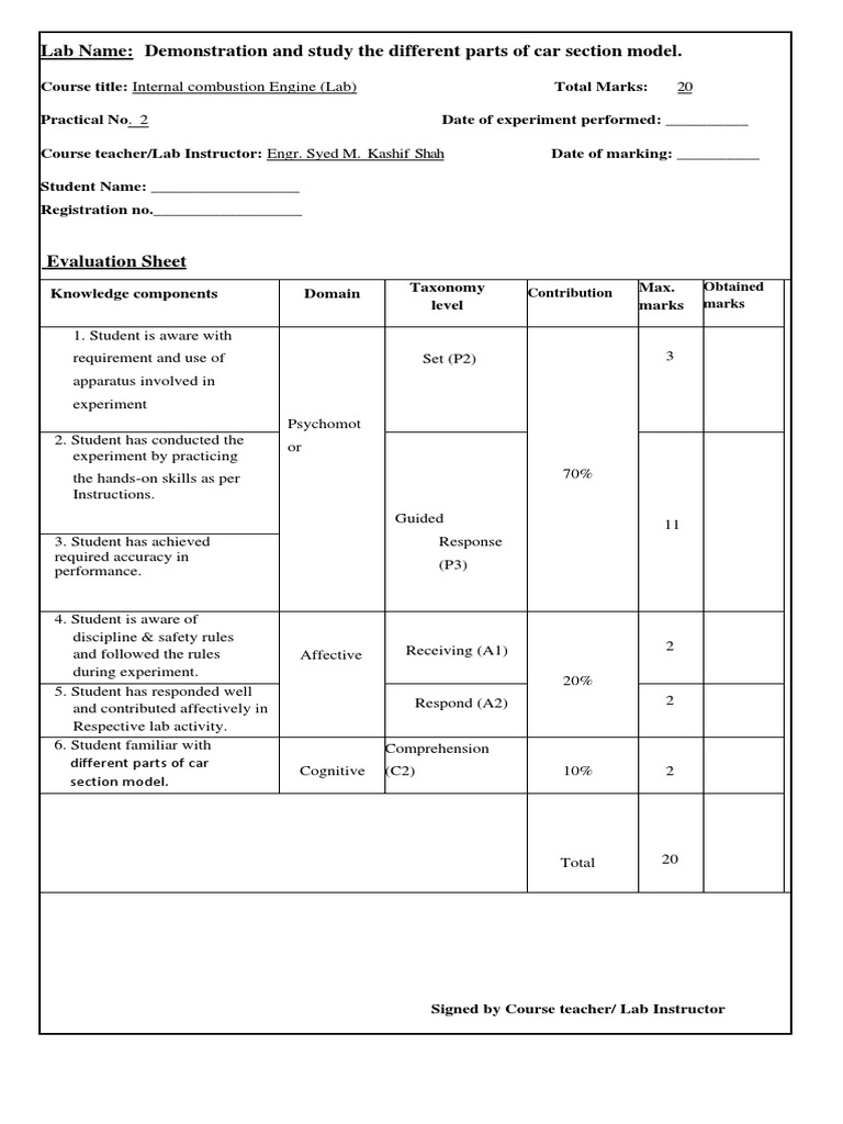 Car Section Model: Engine Components | PDF | Internal Combustion Engine ...