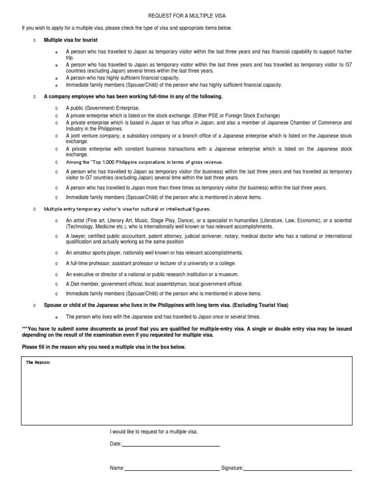 Multiple Visa Application Guide | PDF | Travel Visa | Lawyer