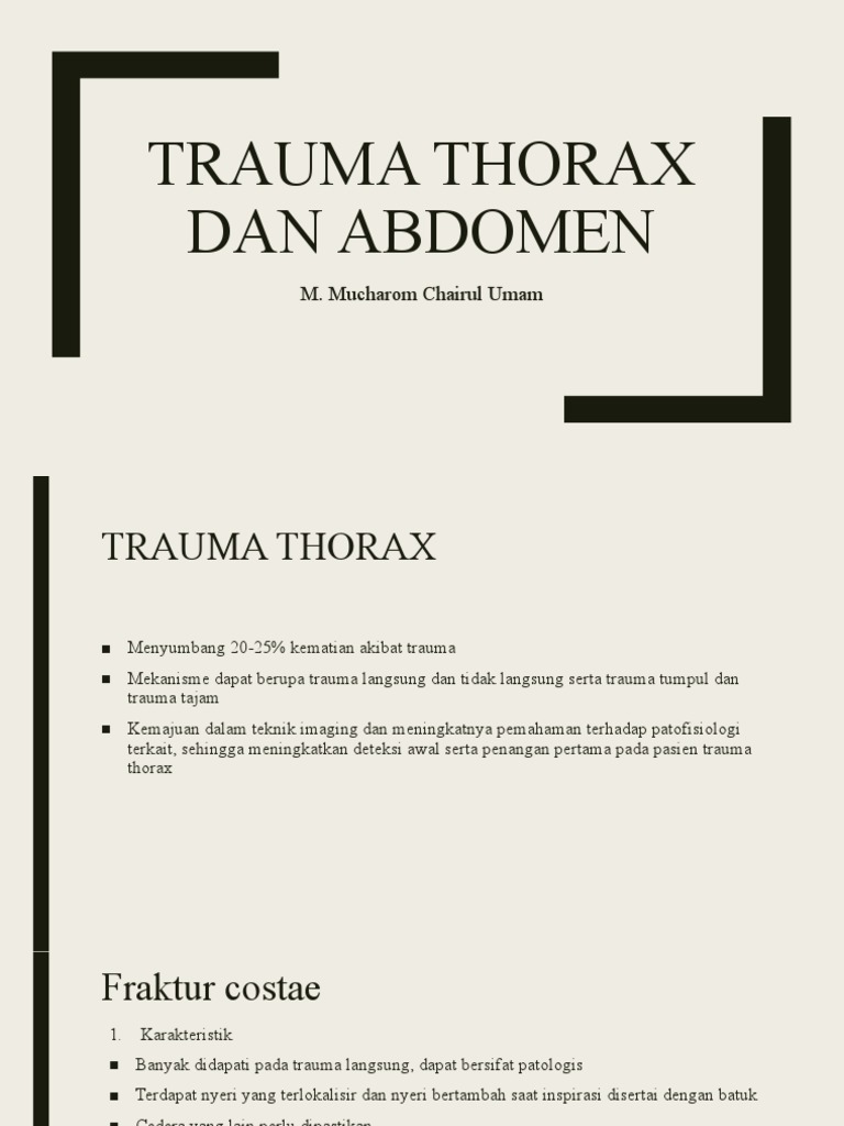 Trauma Thorax Dan Abdomen | PDF