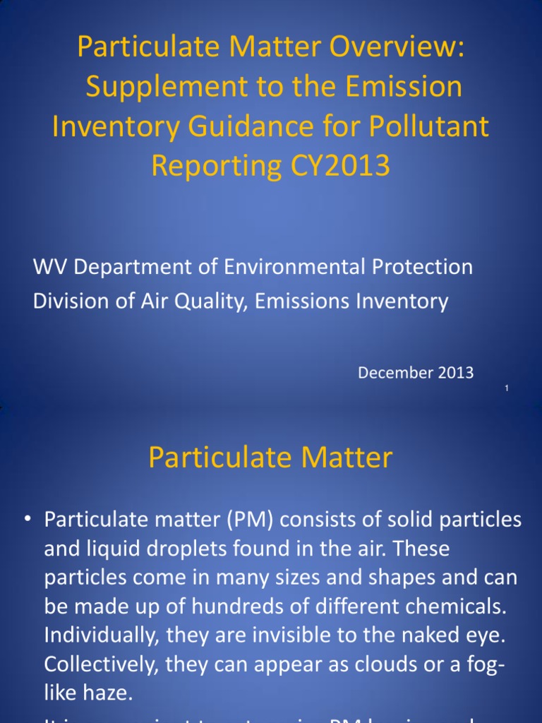 Filterable and Condensable PM | PDF | Particulates | Air Pollution