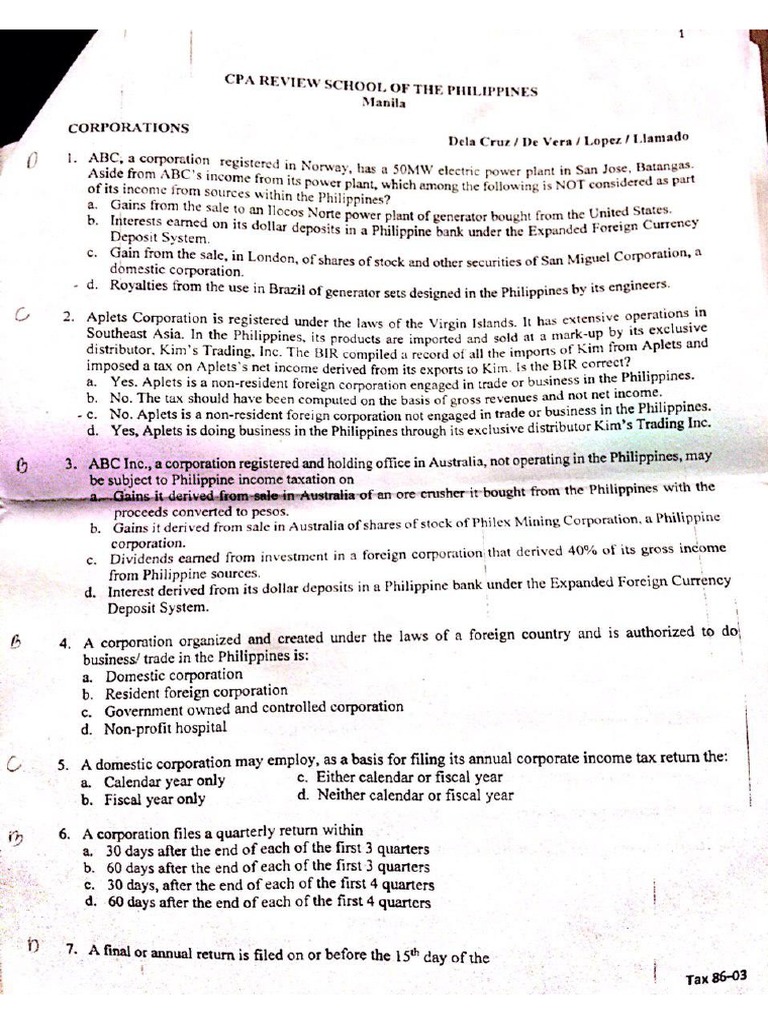 CPAR - Corporation PDF | PDF