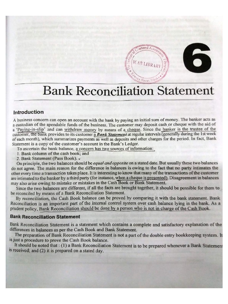 Bank Reconciliation PDF | PDF