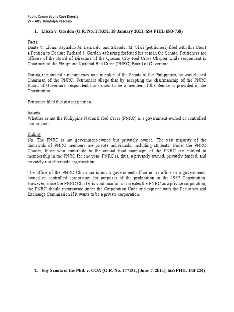 Pubcorp Digests | PDF | Corporations | Injunction