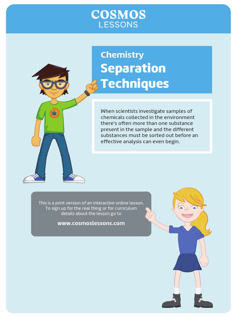 Separation Techniques: Chemistry | PDF | Solution | Mixture