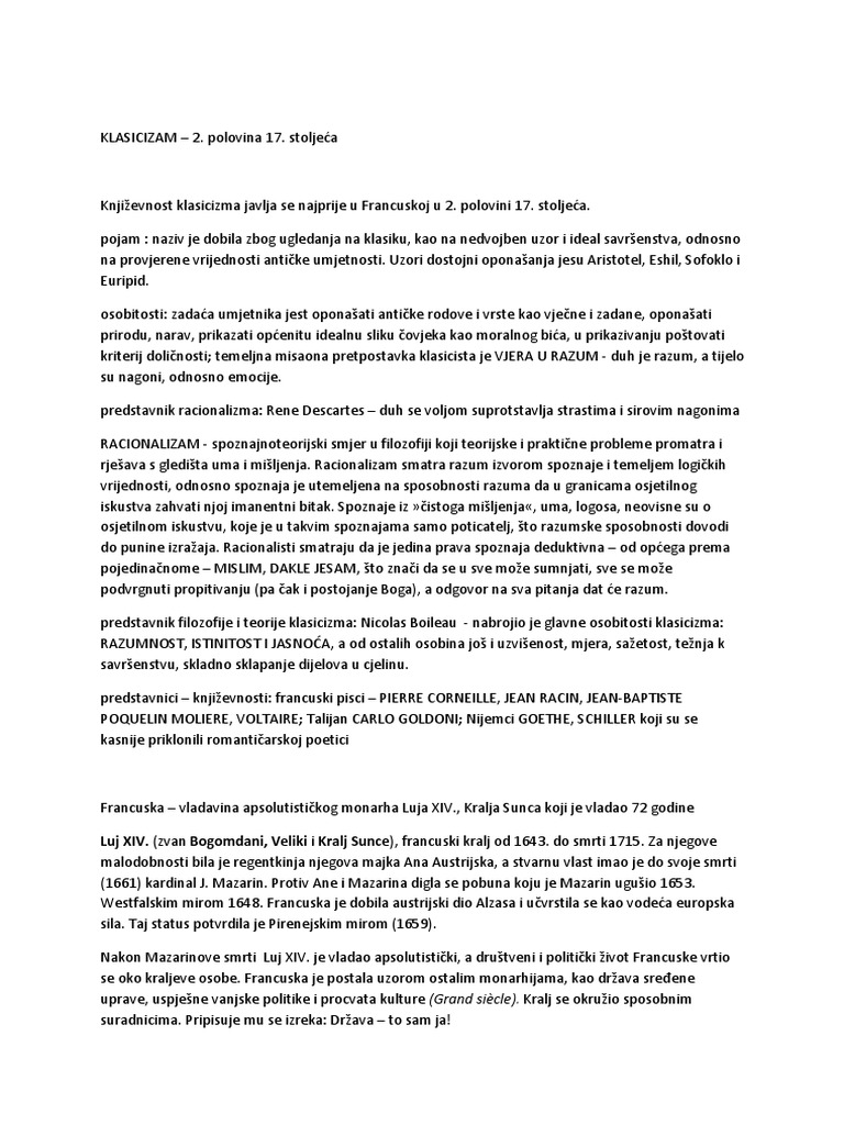 KLASICIZAM | PDF