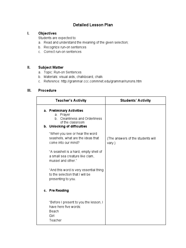 DEMO TEACHING Lesson Plan | PDF | Lesson Plan | Teachers