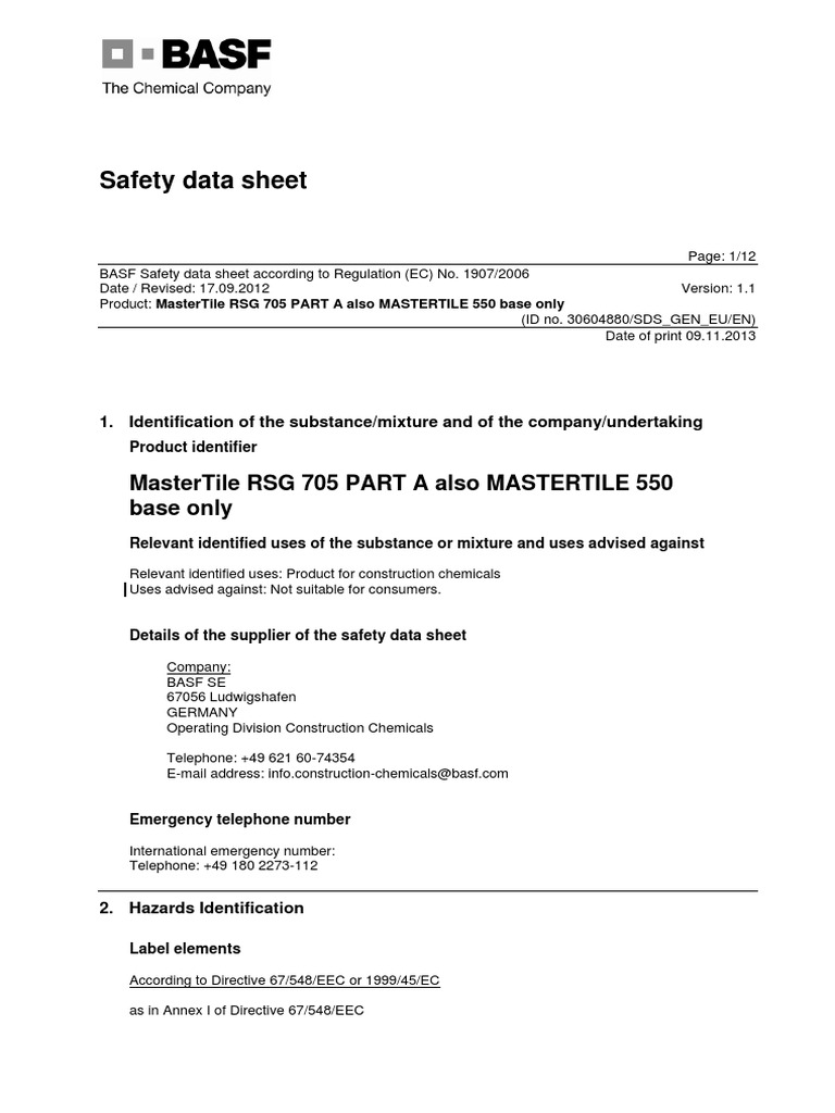 MasterTile RSG 705 PART A Also MASTERTILE 550 BASE ONLY | PDF ...