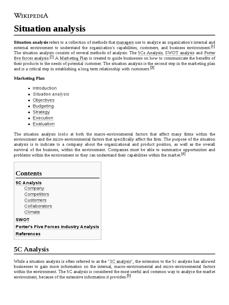 Situation Analysis | PDF | Swot Analysis | Leadership
