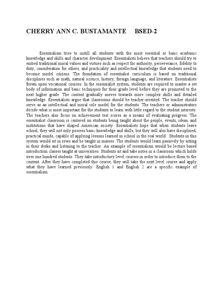 Cherry Ann C. Bustamante Bsed-2 | PDF