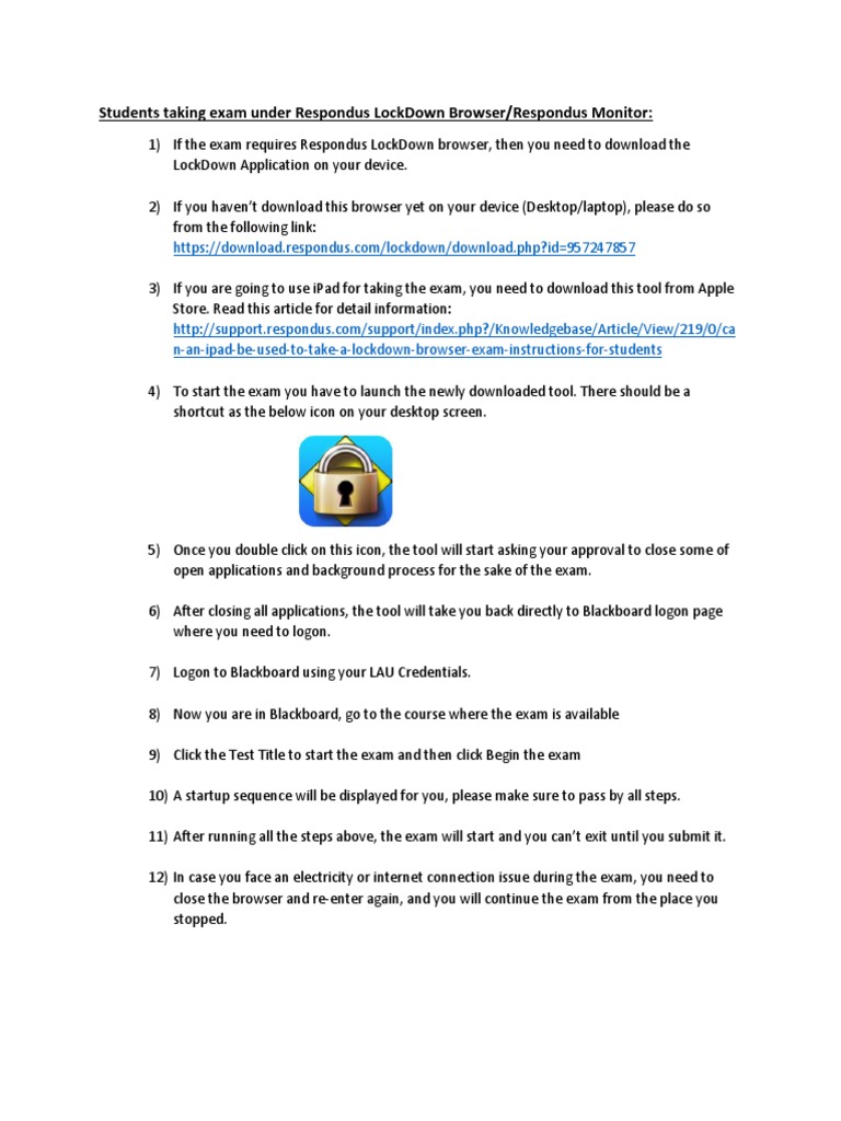 Respondus - Student - Guide - CIL | PDF