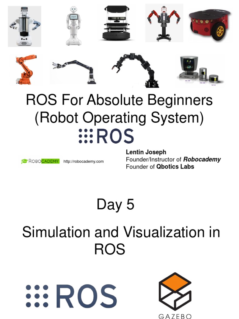 Ros For Absolute Beginners Robot Operating System Lentin Joseph Pdf Simulation Robot 
