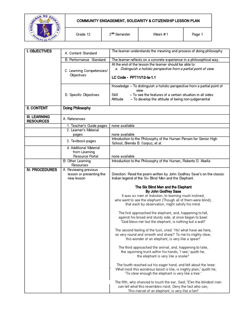 Philosophy Lesson Plan | Download Free PDF | Reason | Mind