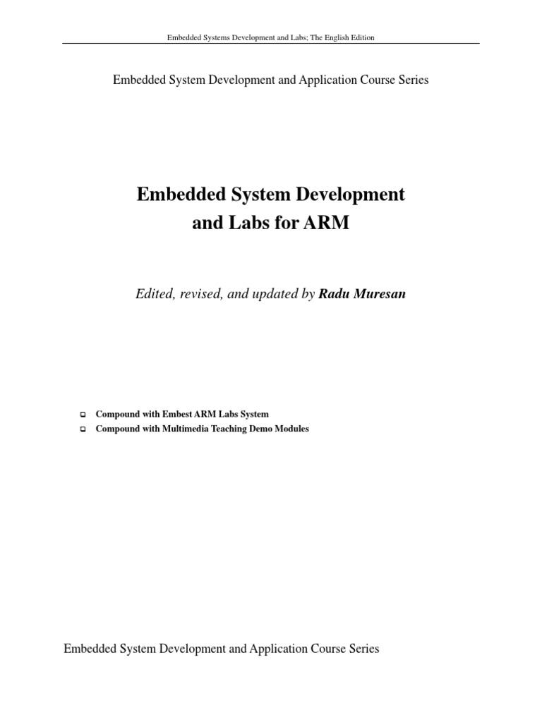 EmbeddedSystemsAndLabsForARM-V1 2 PDF | PDF | Arm Architecture ...
