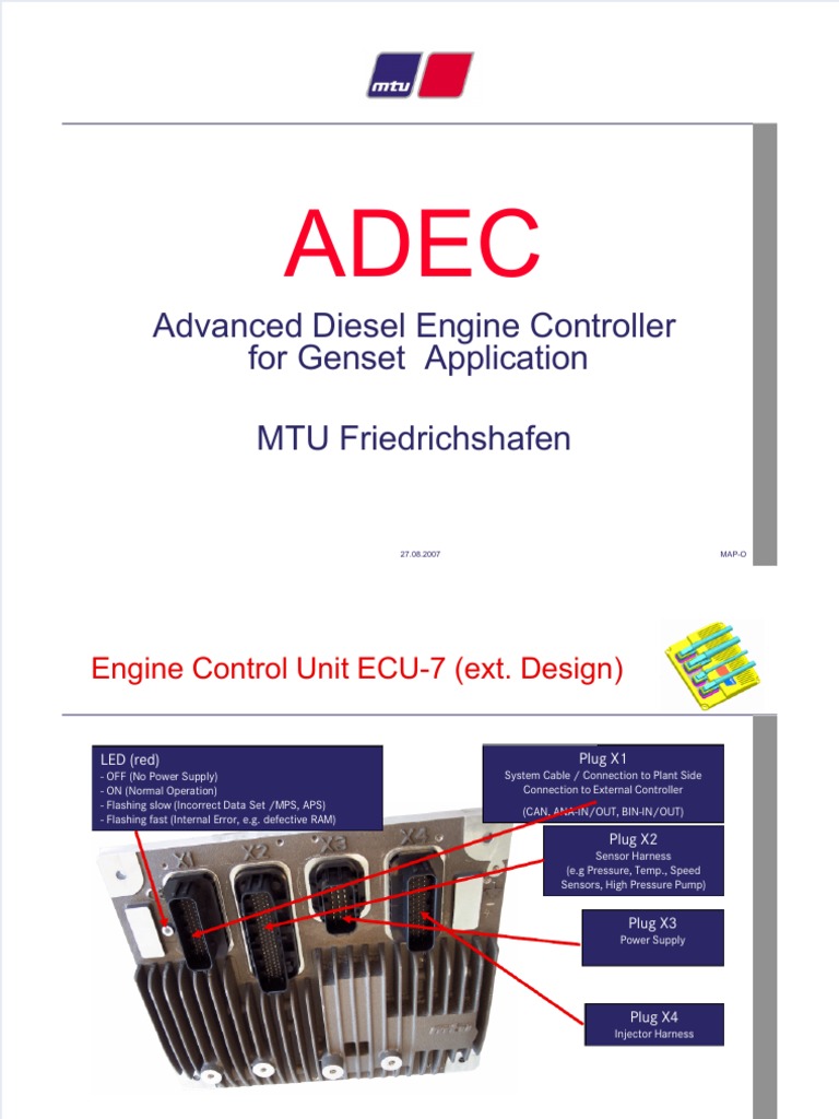 Adec Advanced Diesel Engine Controller For Genset Application 2007 ...