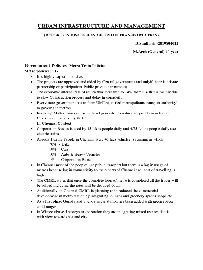 Urban Infrastructure and Management | PDF | Transport | Pedestrian