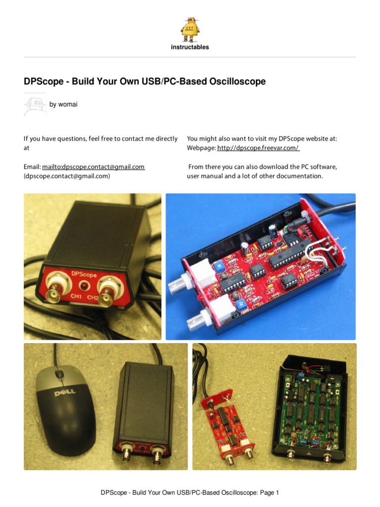 Dpscope - Build Your Own Usb/Pc-Based Oscilloscope: Instructables | PDF ...