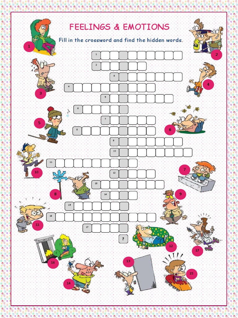 Crossword on Feelings & Emotions | PDF