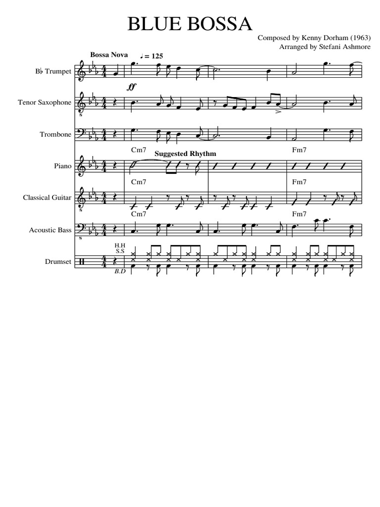 Blue Bossa Complete-Score - and - Parts PDF | PDF | Elementary ...