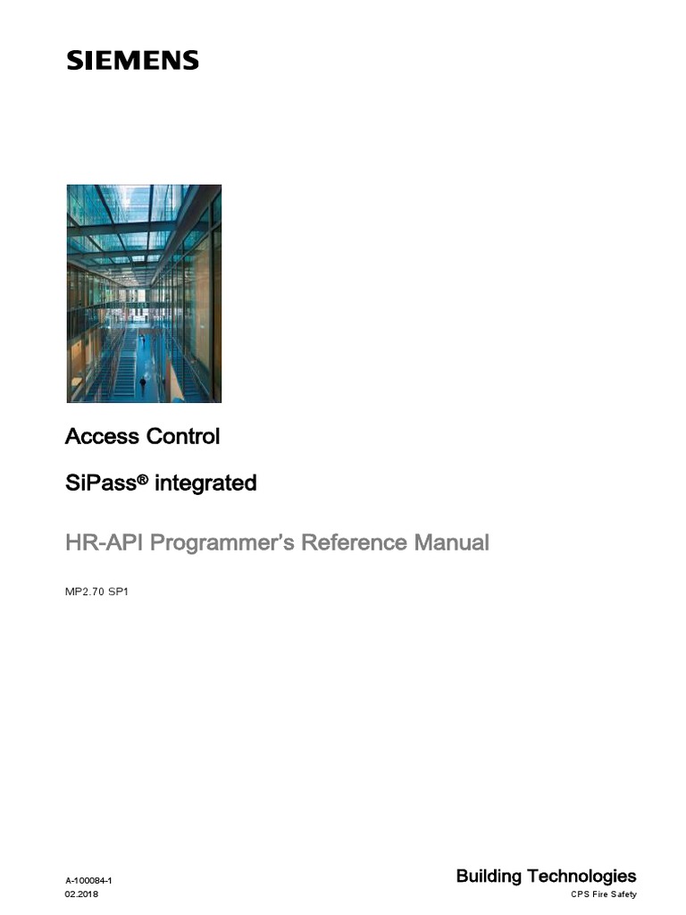 Sipass Integrated Hr Api Programmers Reference Manual Pdf Pdf Component Object Model 1815