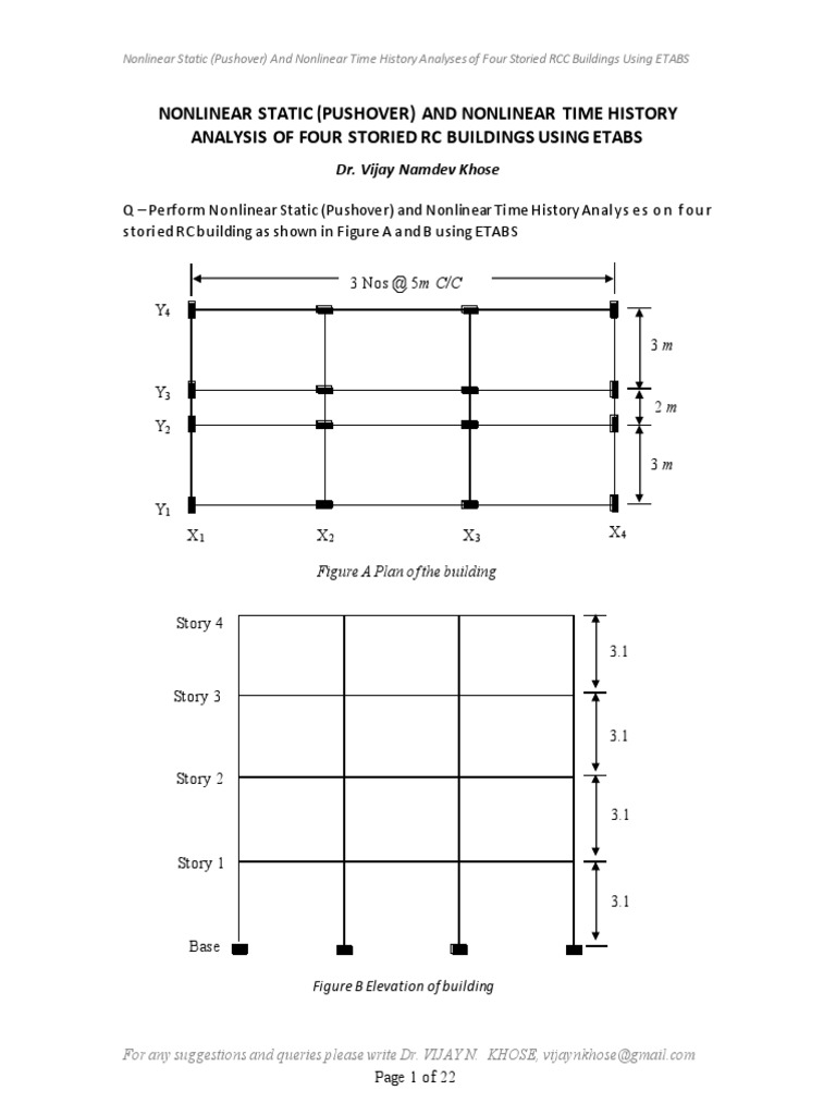 Nonlinear Static (Pushover) and Nonlinear Time History Analysis of Four Storied RC Buildings ...