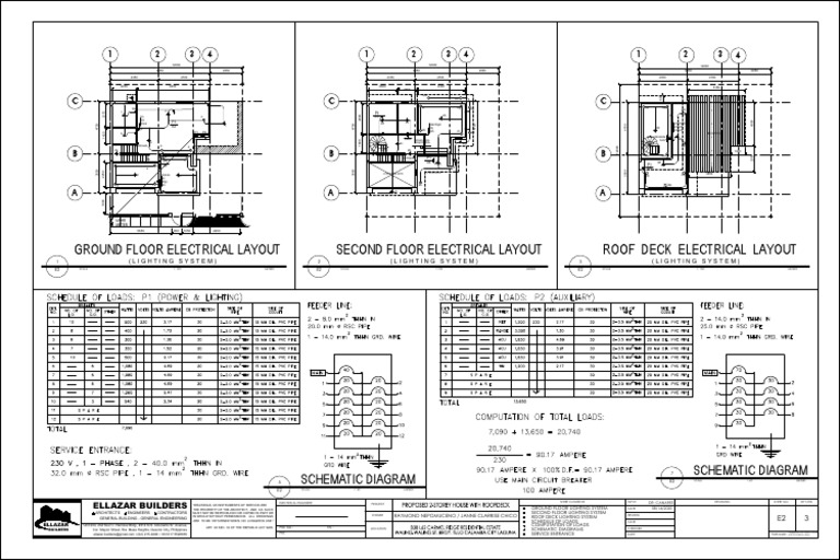 Ground Floor Electrical Layout Second Floor Electrical Layout | PDF ...