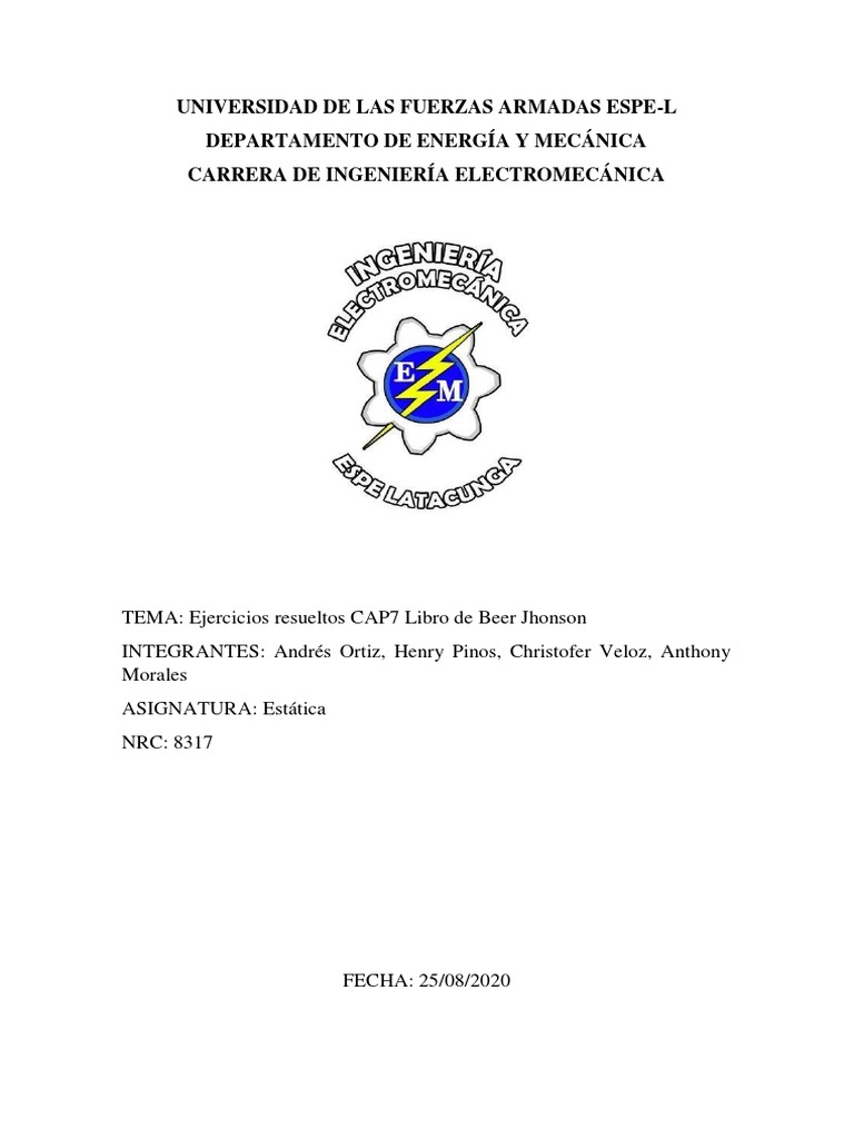 Deber Estatica | PDF