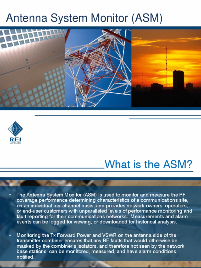 Antenna System Monitor (ASM) | PDF | Computer Network | Antenna (Radio)