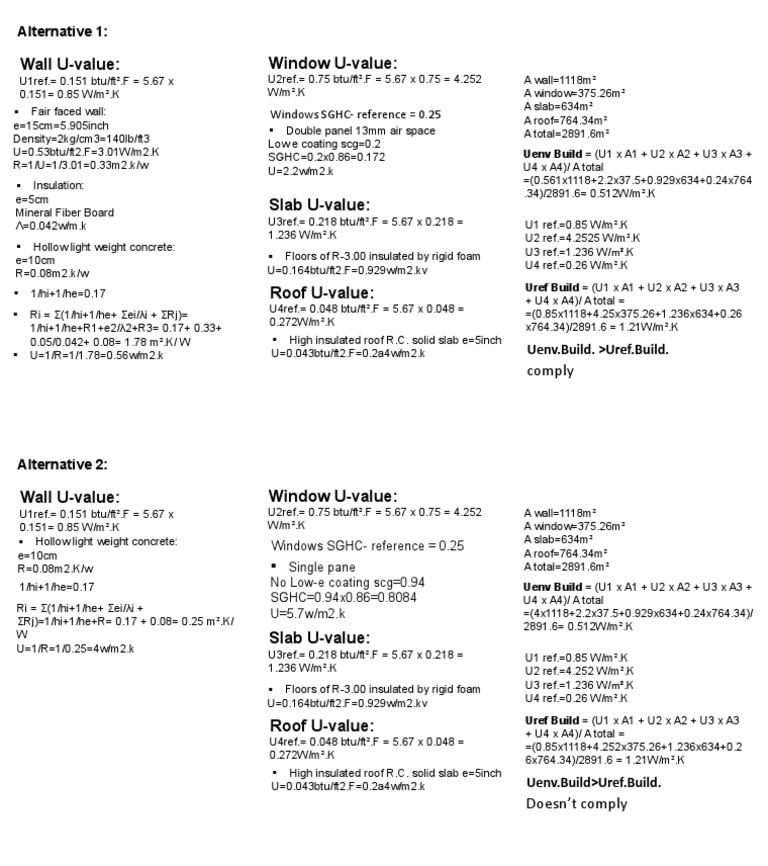 Building U-Value Analysis | PDF | Building | Economic Sectors