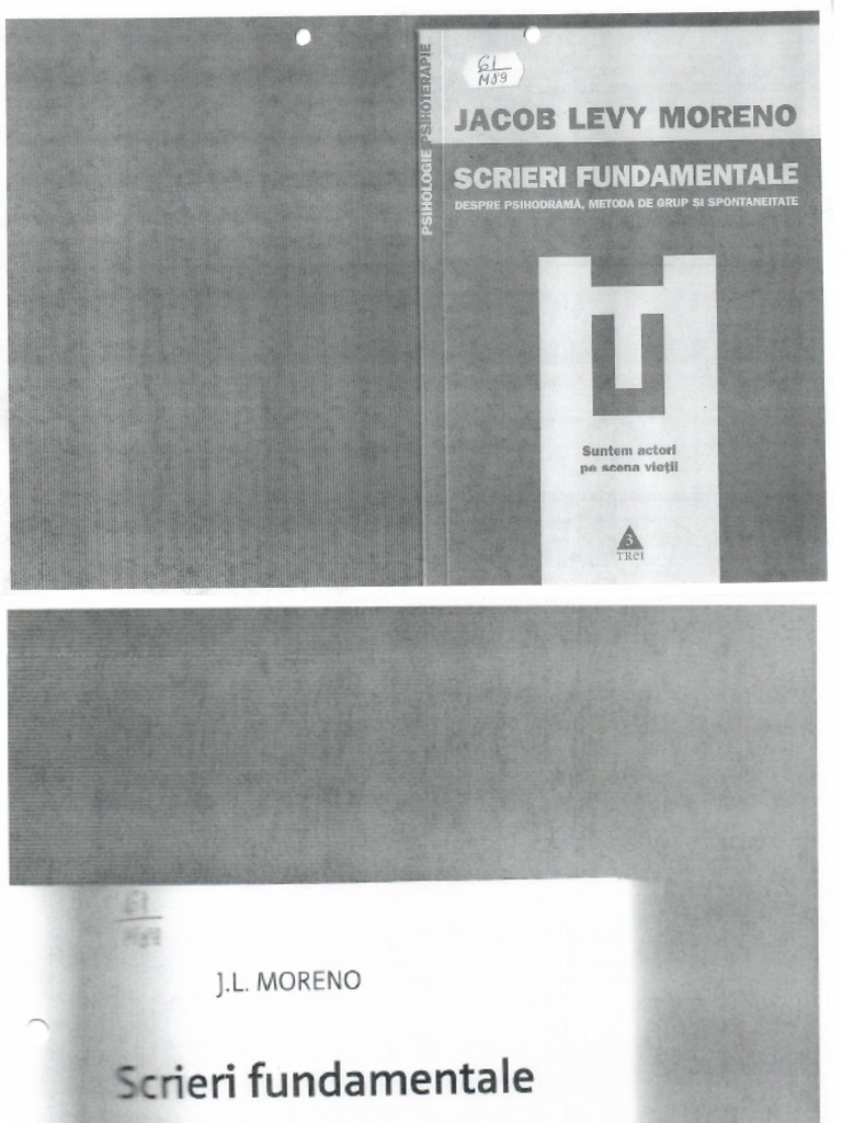Scrieri Fundamentale - Jacob Levy Moreno PDF | PDF