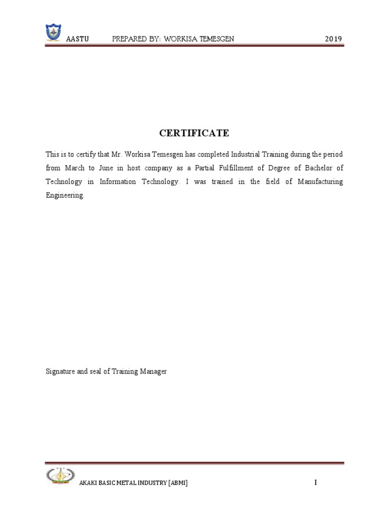 Final Presentation of Akaki Basic Metal Industry (ABMI) By. Workisa Temesgen | PDF | Casting ...