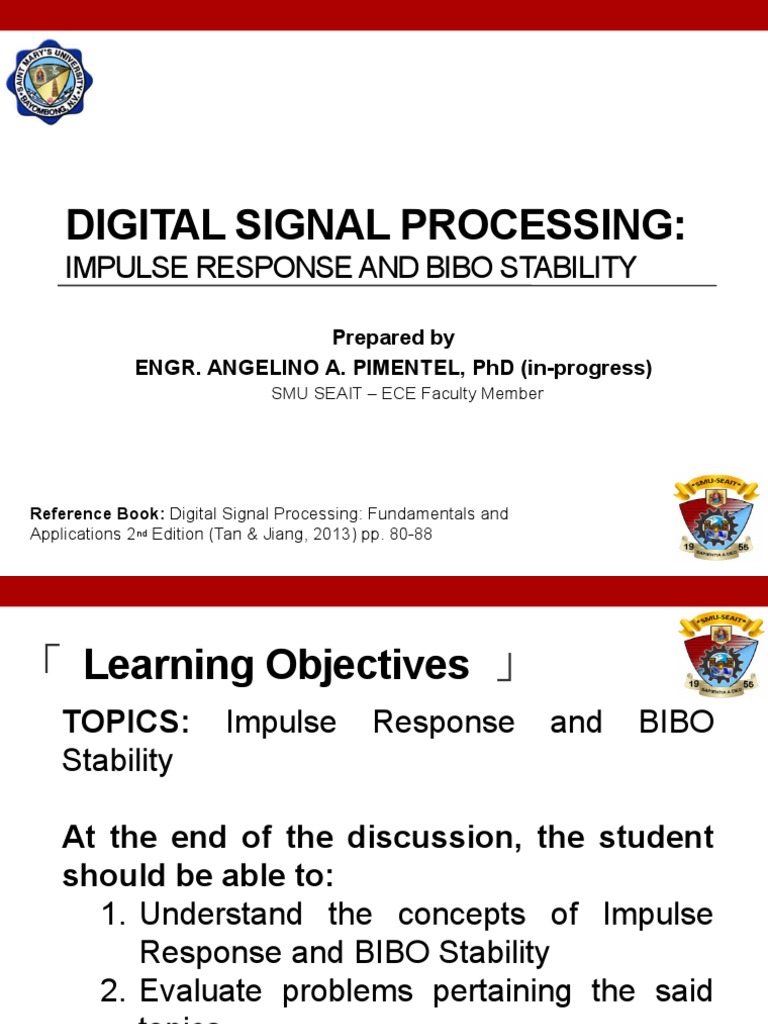 DSP - Impulse Response and BIBO Stability | PDF | Theoretical Computer ...