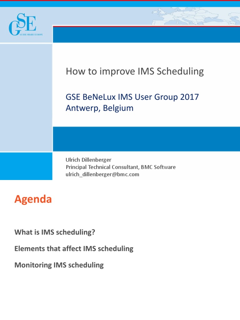 IMS GSE BENELUX 2017 - How To Improve IMS Scheduling | PDF | Scheduling (Computing) | Database ...