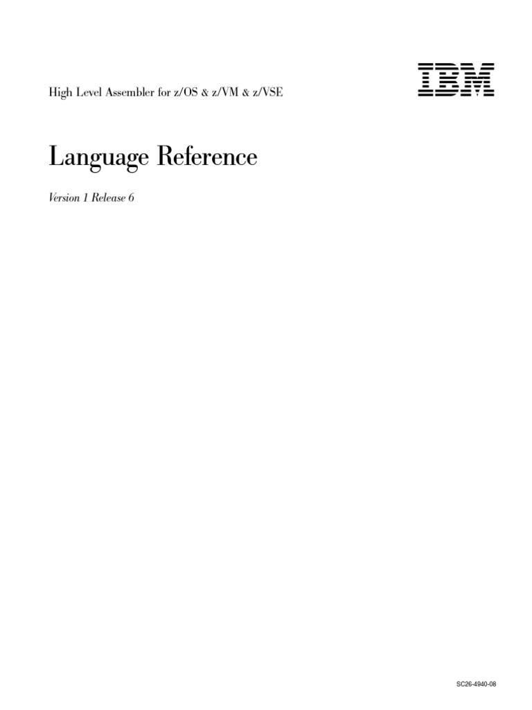High Level Assembler Reference | PDF | Assembly Language | Variable (Computer Science)