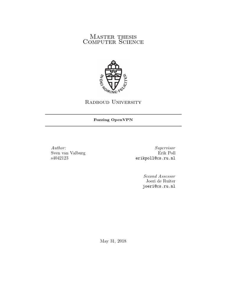 Master Thesis Computer Science: Radboud University | PDF | Transport ...