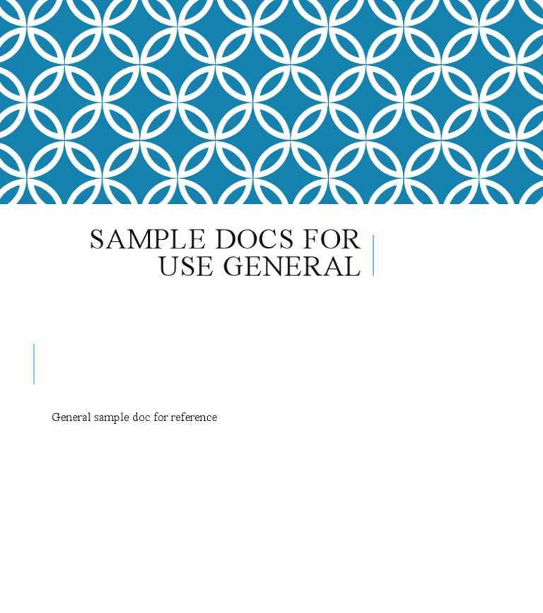 Sample Docs For Use General | PDF
