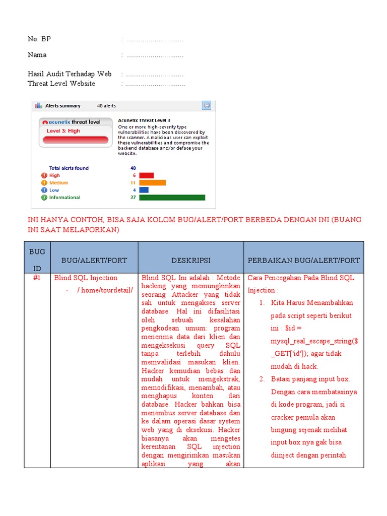 Contoh Hasil Scanning | PDF