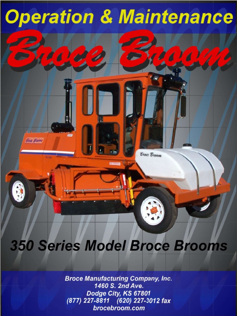 Manual de Operador Barredora Broce 350 | PDF | Valve | Bearing (Mechanical)