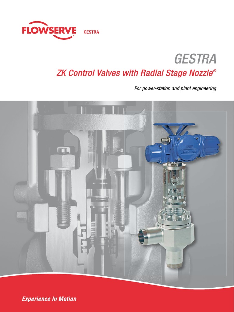Gestra: ZK Control Valves With Radial Stage Nozzle | PDF | Valve | Actuator