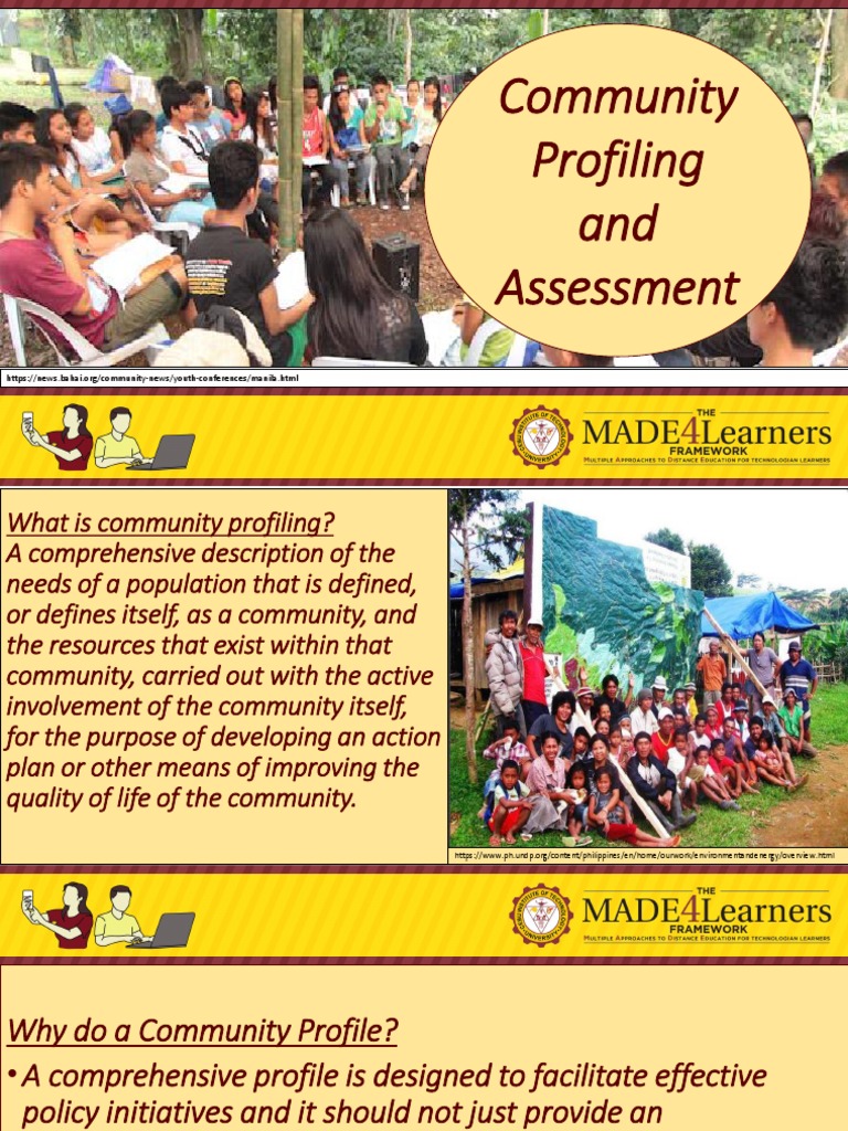 Community Profiling and Assessment | Download Free PDF | Needs ...