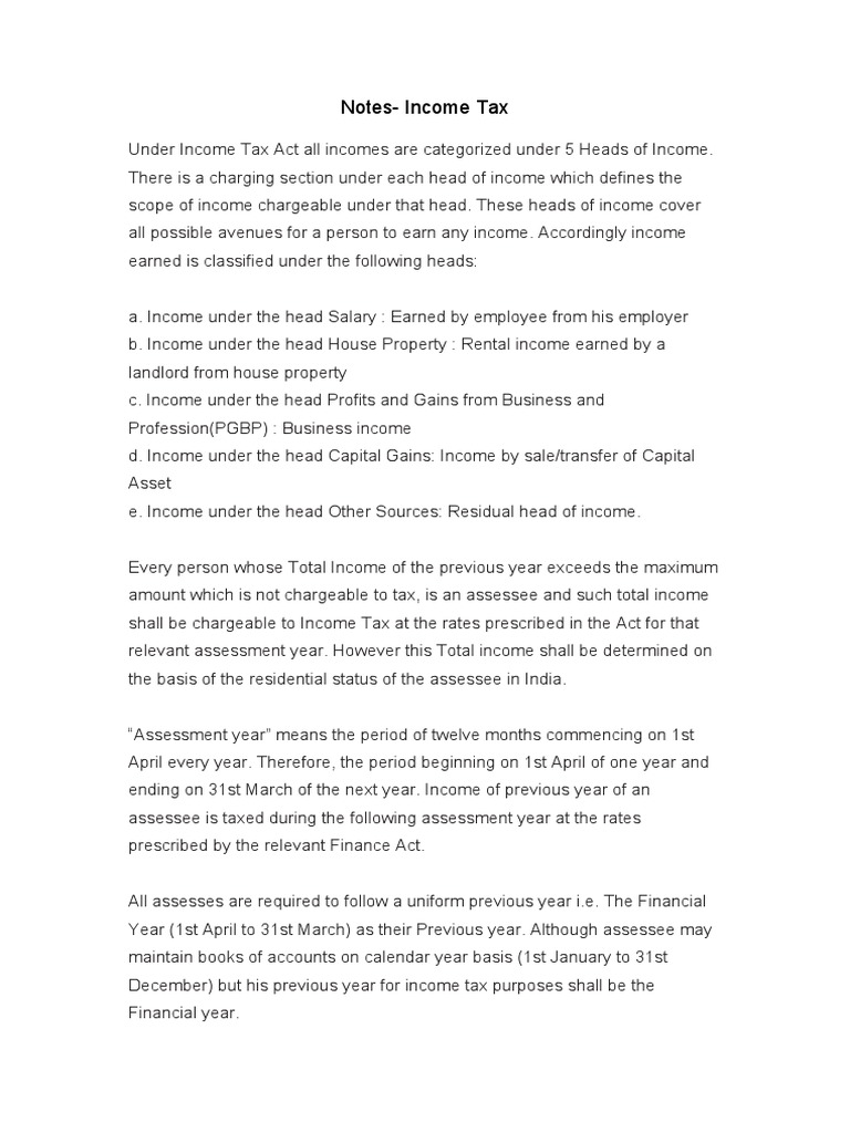 Taxation Notes | PDF