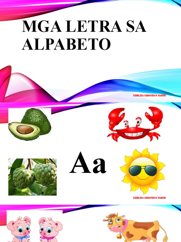 Mga Letra Sa Alpabeto | PDF | Cooking, Food & Wine