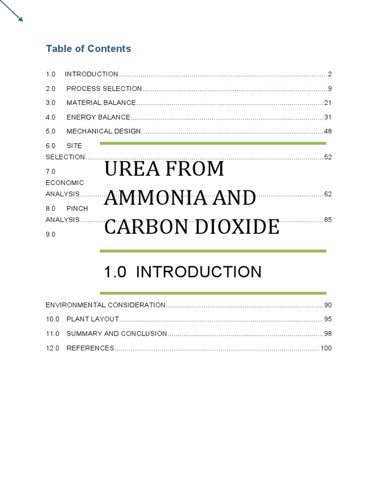 Full Report Urea | PDF | Urea | Ammonia