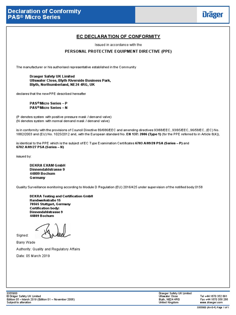 PAS Micro Series P:N | PDF | Personal Protective Equipment | Government