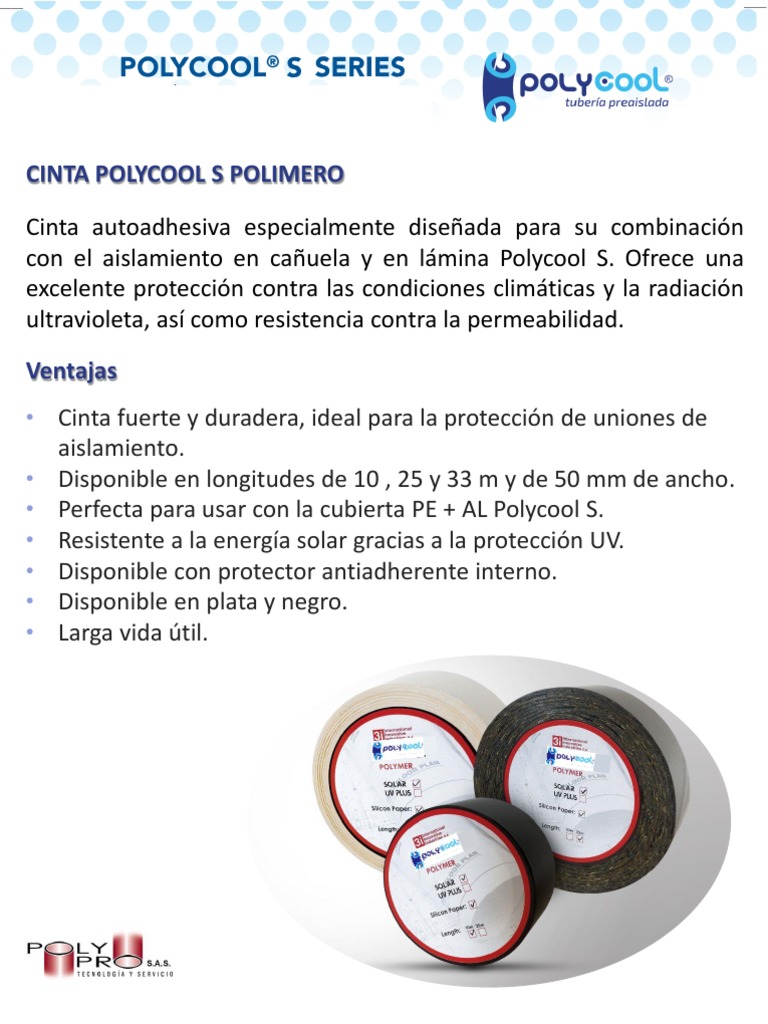 Ficha Técnica Cinta Polimerica Polycool S | PDF