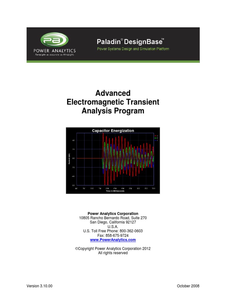 Advanced Electromagnetic Transient Analysis Program: Capacitor ...