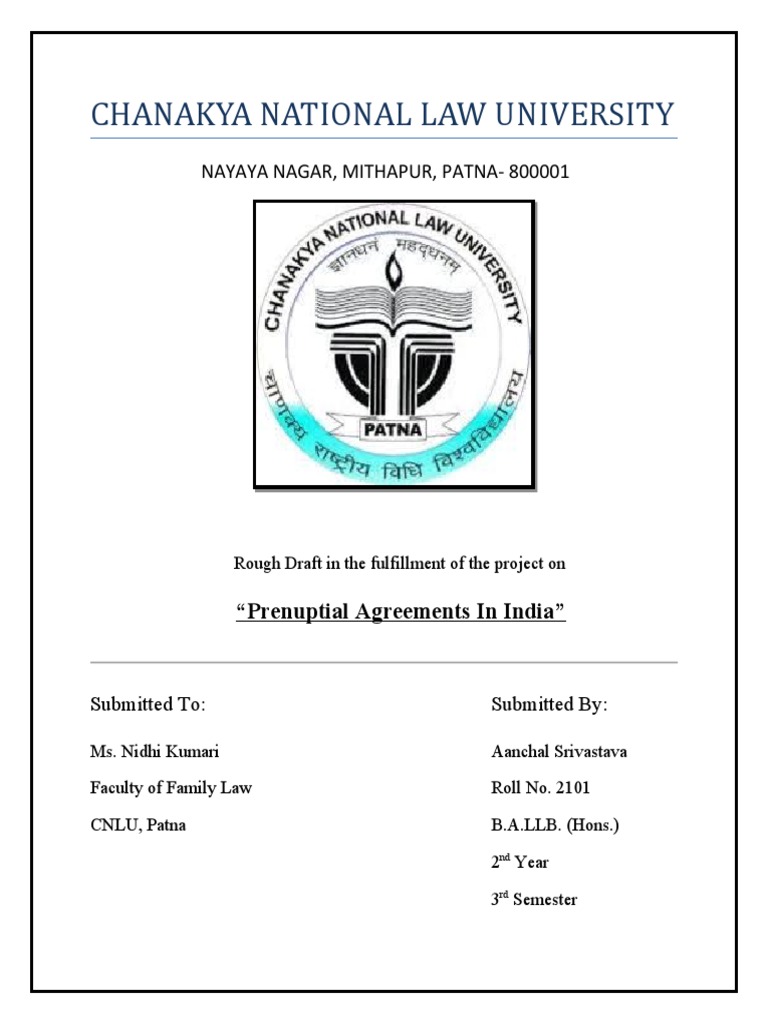 Prenuptial Agreements (Semester 3 Family Law - 1) Rough Draft | PDF ...